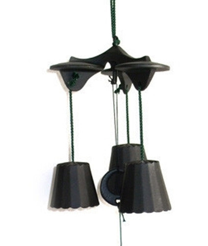 Japanese Furin Wind Chime Nambu Cast Iron Iwachu Black 3 Bells Made in Japan | eBay