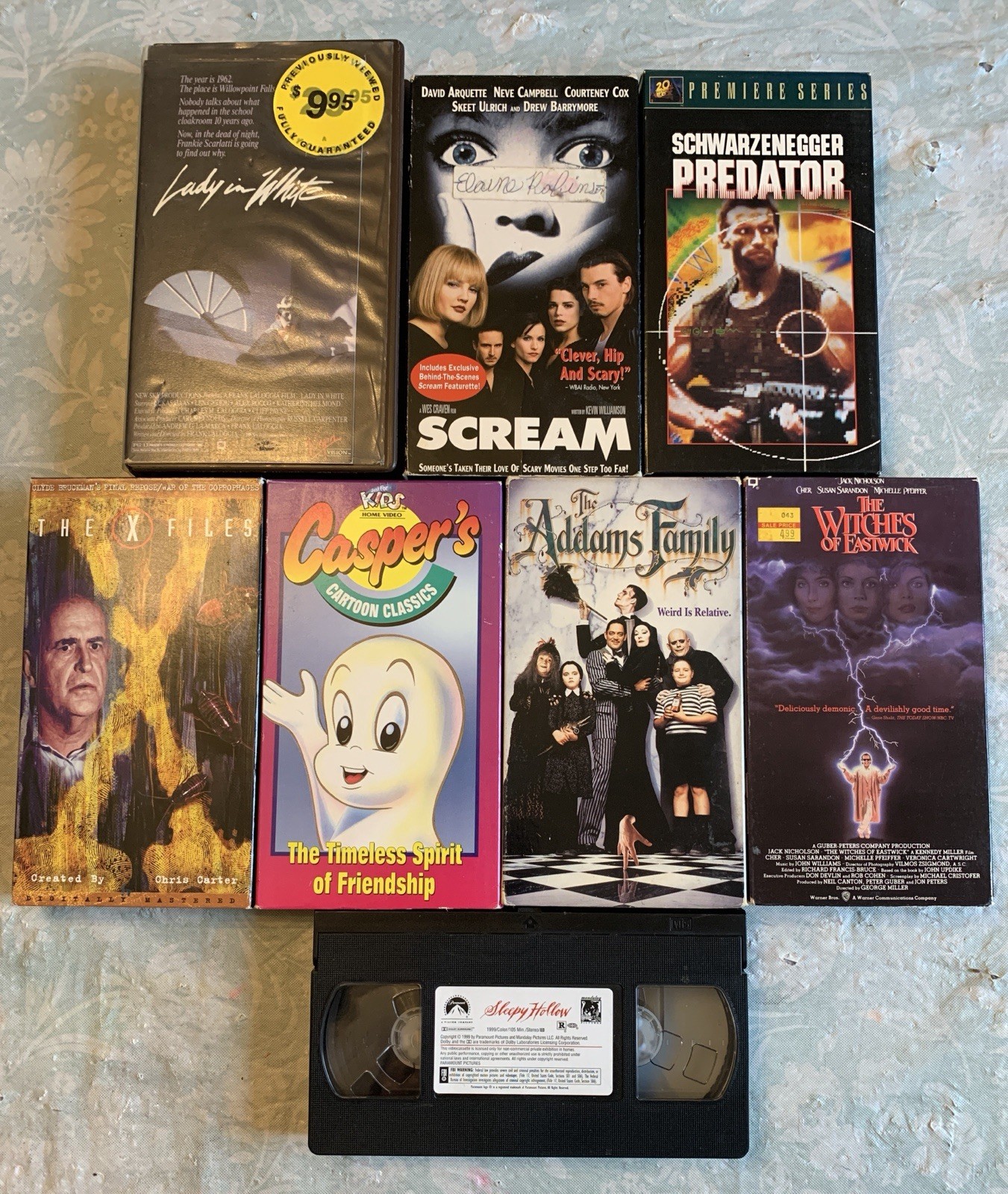 Spooky VHS Lot Of 8 - Scream Predator Lady In White Casper Witches Of ...