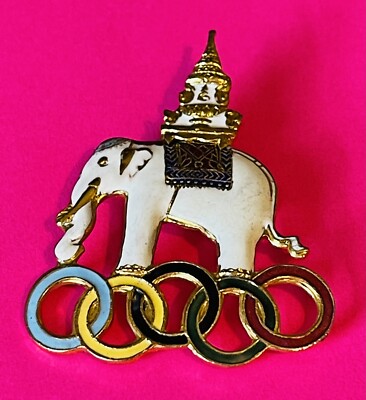 1970s OLYMPIC PIN THAILAND FLAT OLYMPIC RINGS PIN | eBay