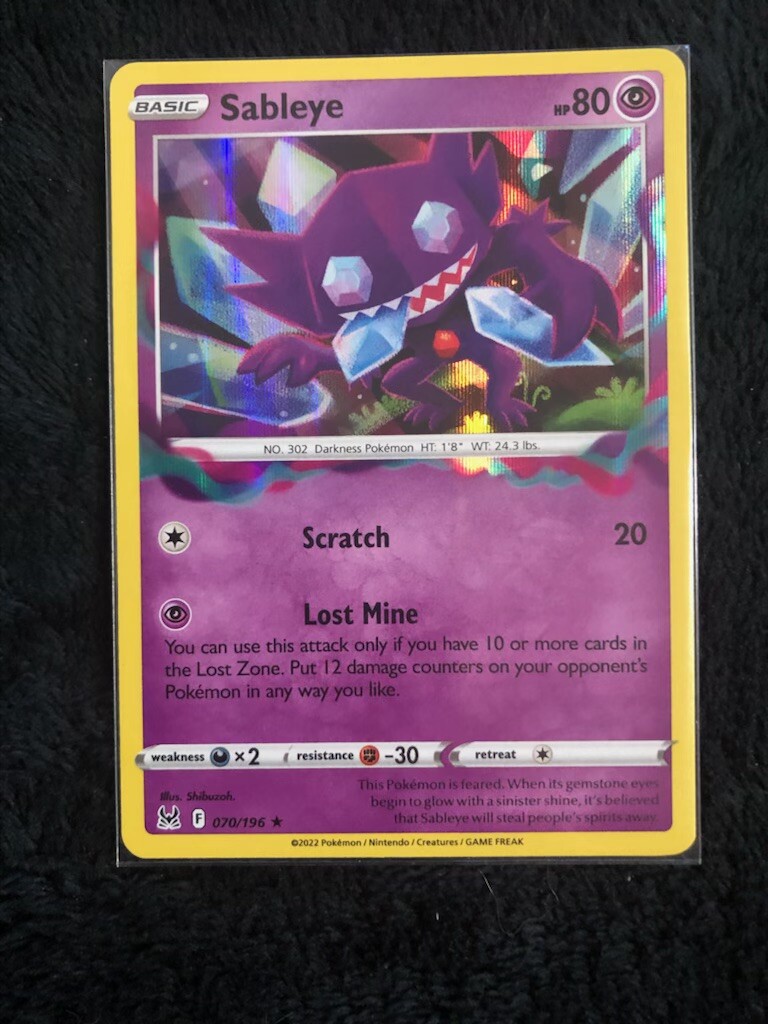 Pokémon TCG Sableye Sword & Shield - Lost Origin 070/196 Holo Holo Rare ...