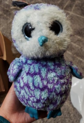 TY Beanie Boos Oscar Owl Blue Purple Owl Plush 2015 Blue 9" | eBay