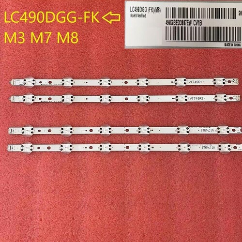 4pcs LED strip For LG 49UV340C 49UJ6565 49UJ651V 49UJ670V 49UJ701V ...