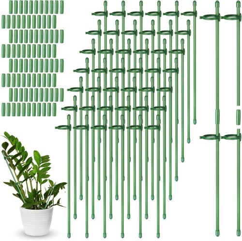 New- 120 Pcs Adjustable Garden Plant Support Stakes Single Stem Plant ...