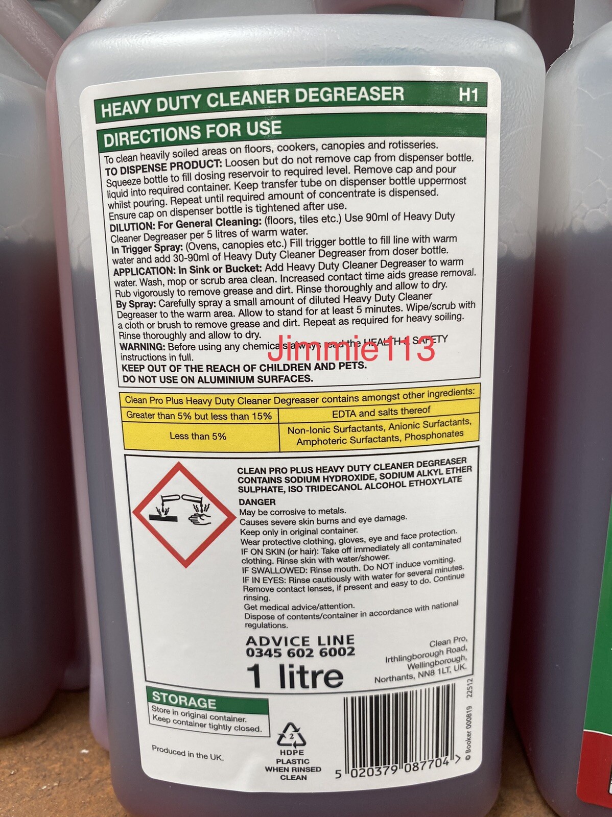 1 X Clean Pro+ Heavy Duty Cleaner Degreaser Concentrate 1 Litre H1 | eBay