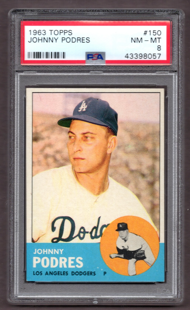 1963 Topps #150 Johnny Podres PSA 8 Looks Nicer *JAYSACE* | eBay