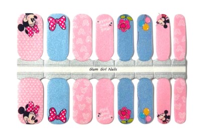 Minnie Mouse Birthday Party Nail polish strips / Nail Wraps / Nail ...