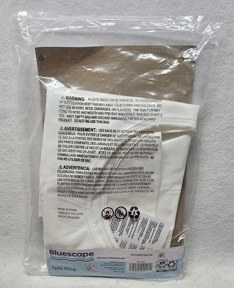 Bluescape White Unicorn Split Inflatable Swim Ring Pool Float, Ages 3-6 ...