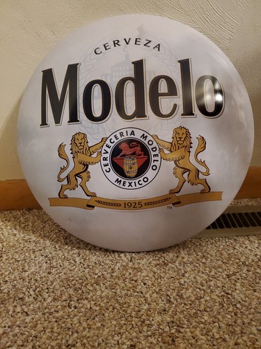 MODELO CERVEZA BEER 15" ROUND METAL DOME SIGN Wall Sign Decor #01 - NEW ...