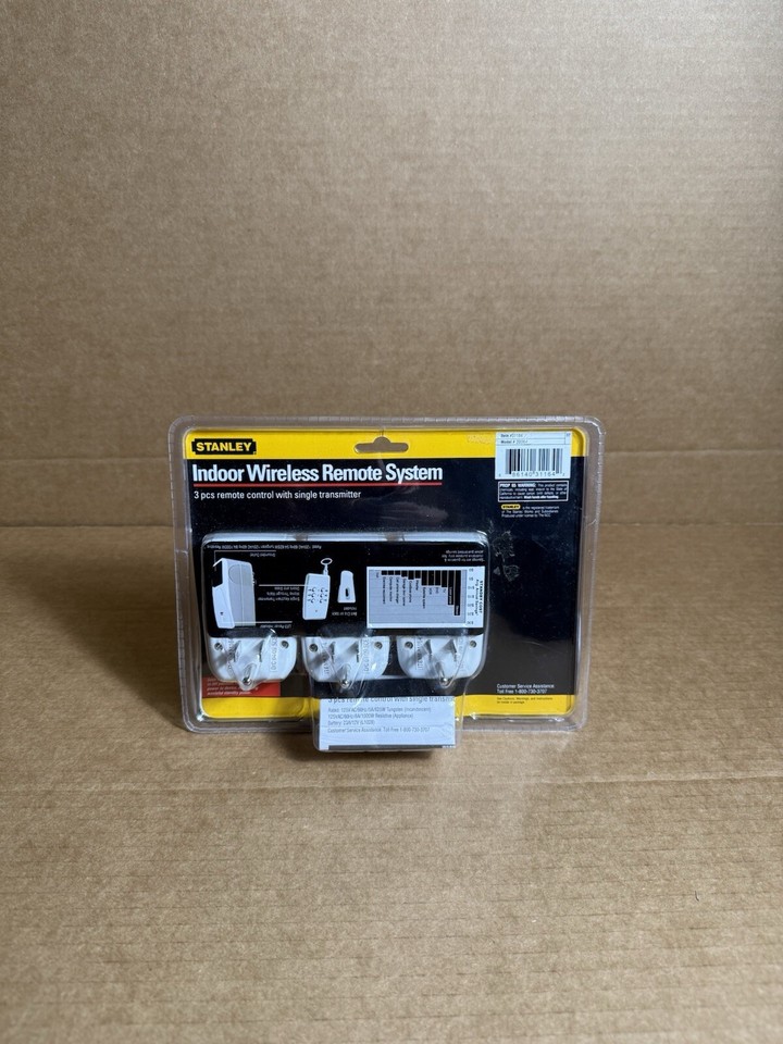 Stanley Wireless Remote System Indoor 3 Plug Outlets & 1 Remote New ...
