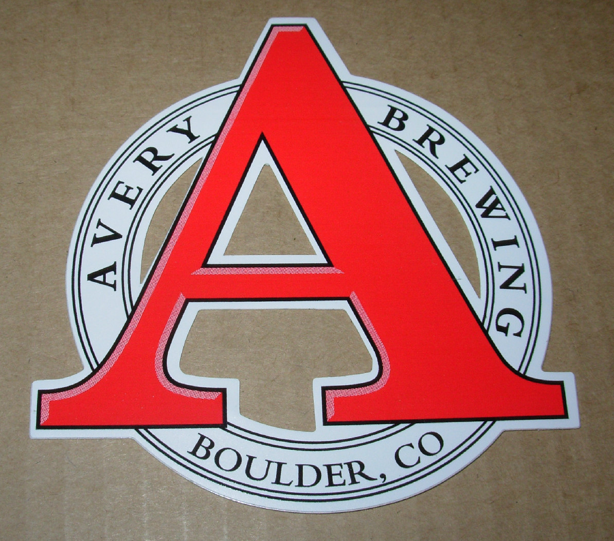 AVERY BREWING brewery promo die cut LOGO STICKER decal craft beer ...