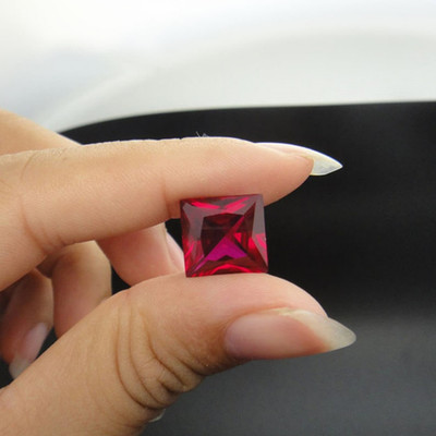Ruby Princess Cut Ruby Gem Square Faceted Gemstone Multiple Sizes to ...