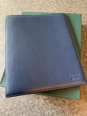 Levenger Leather Navy Blue 4 Ring Binder Note Book Photo Album | eBay