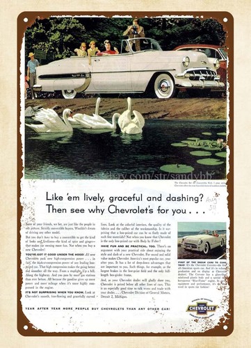 kitchen wall decor lively graceful and dashing autos car 1954 metal tin ...
