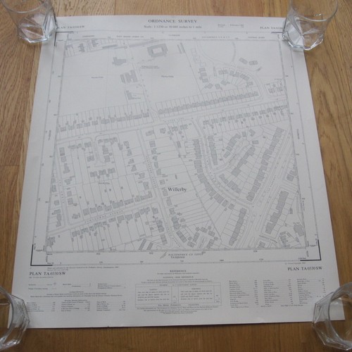 Willerby Carr Lane Primary Original Vintage Ordnance Survey Plan 1968 ...