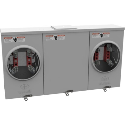 MILBANK U1252-X 200A DUAL METER CAN SOCKET OVERHEAD/UNDERGROUND BRAND ...