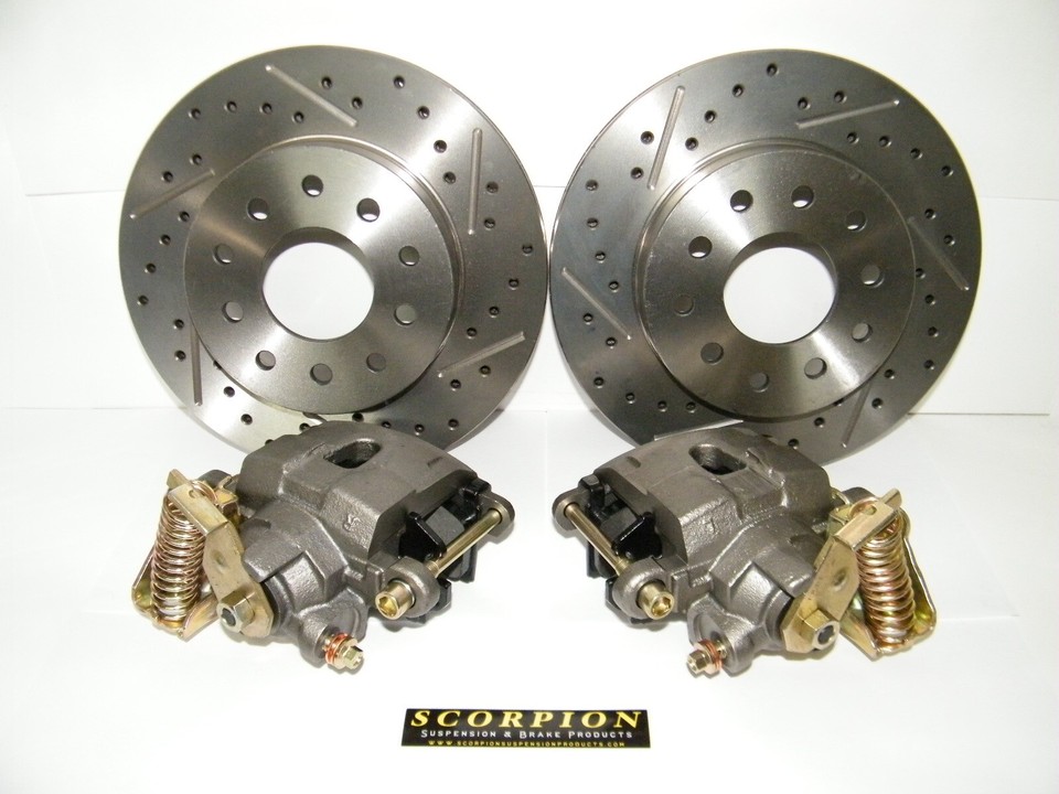 Nova 1968-74 10/12 Bolt Rear Disc Brake Conversion Kit Drilled Slotted ...