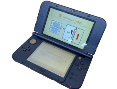 New Nintendo 3DS XL LL Metallic Blue Console only Tested with Stylus ...