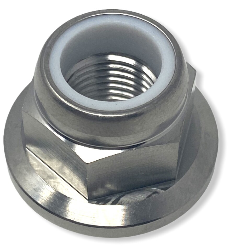 Titanium Hex Flange Nut With Self Locking Nylon Insert M5 M6 M7 M8 M10 ...