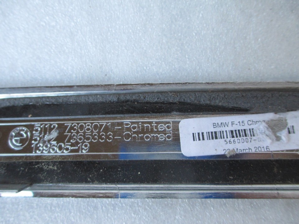 BMW X5 2014 2015 2016 2017 REAR BUMPER CHROME MOLDING STRIPE OEM ...