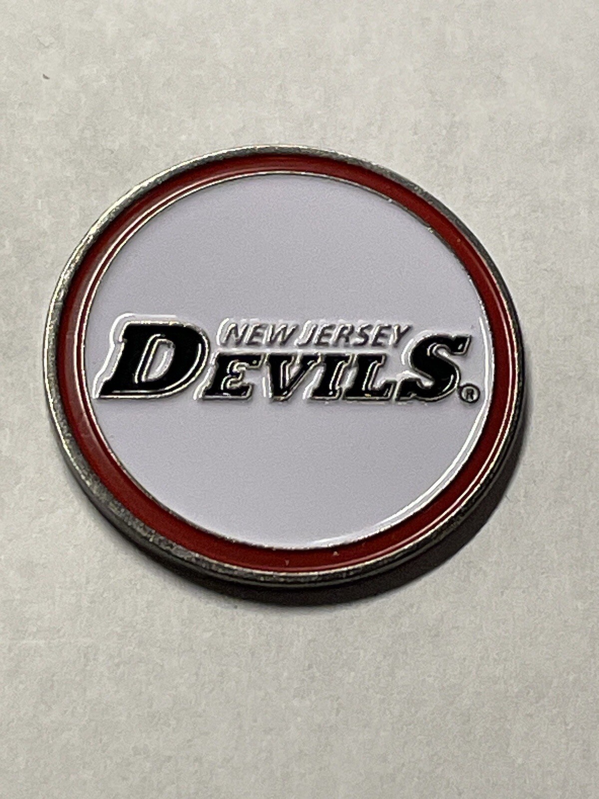 Rare New Jersey Devils NHL 1" Double-Sided Coin Golf Style Marker - A ...