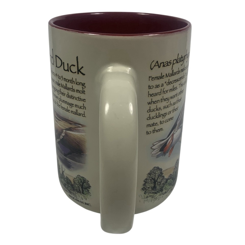 American Expedition Mallard Duck Coffee Mug – Off-White with Maroon ...