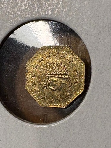 1852 California Gold (Brass) Token Indian With Headdress SKU# 33597 | eBay