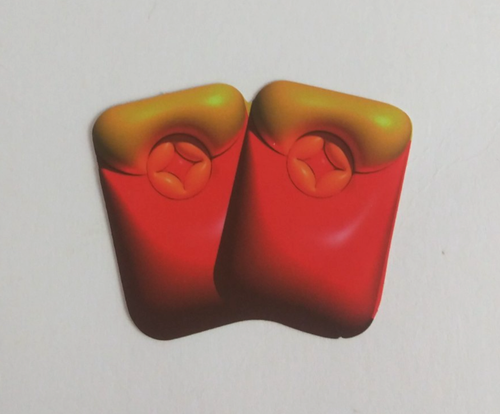 Red & Yellow Coin Holders Sticker 1.75" x 2" (AH) | eBay