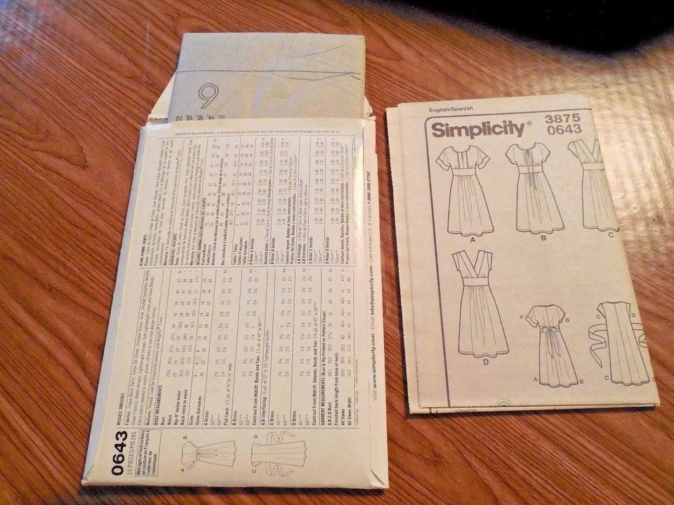 NEW Simplicity "Dress Code" Pattern 0643 Misses/Women's Plus sz 12-20 ...