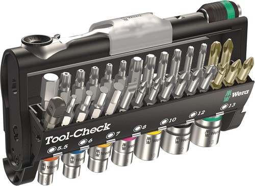 Tool-Check Bit Ratchet Set 38 Pieces with Sockets Compact Kit | eBay ...