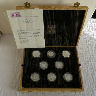 1983 - 1984 FAO WORLD FISHERIES PIEDFORT 8 COIN SILVER PROOF SET ...
