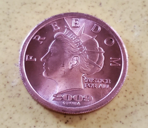 Liberty Dollar Tea Party Copper Round 2009 Abolish Taxes One Ounce ...