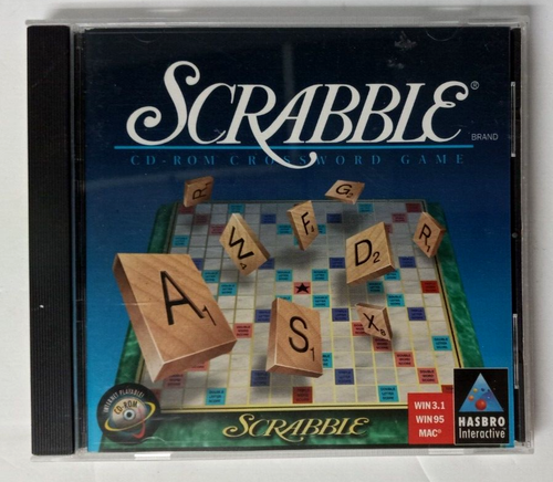 Hasbro Scrabble CD-ROM Crossword Game Win/Mac 1996 Jewel Case, Manual ...