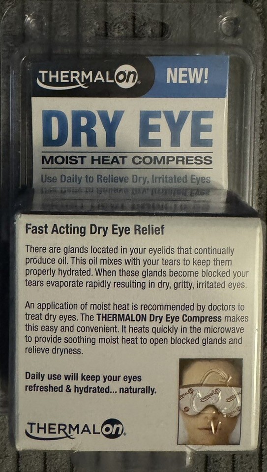 New Thermalon Dry Eye Moist Heat Compress Washable Reusable Eye Mask | eBay