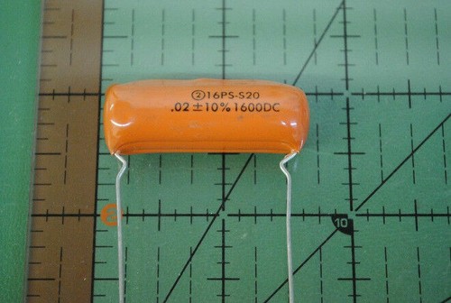 .02uF 1600v SPRAGUE Polypropylene Film CAPACITOR 16PS-S20 Orange AUDIO ...
