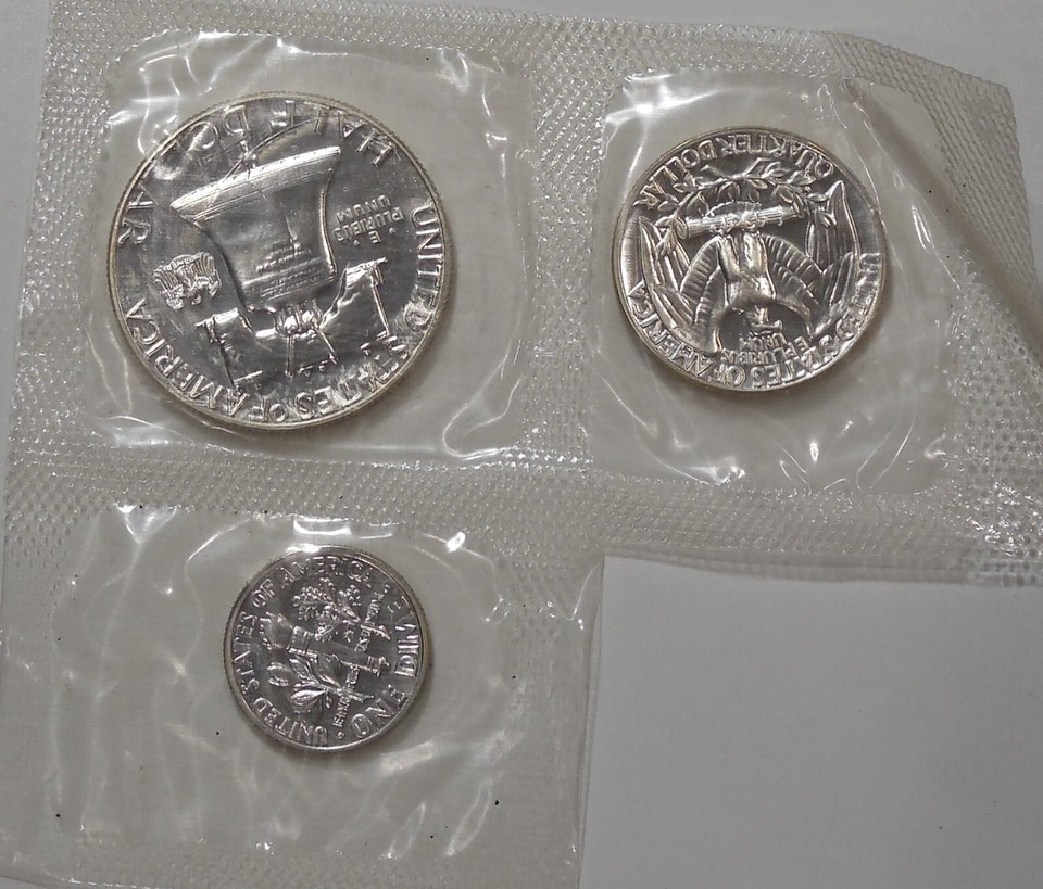 1960 US Proof Set three 90% SILVER coins | eBay