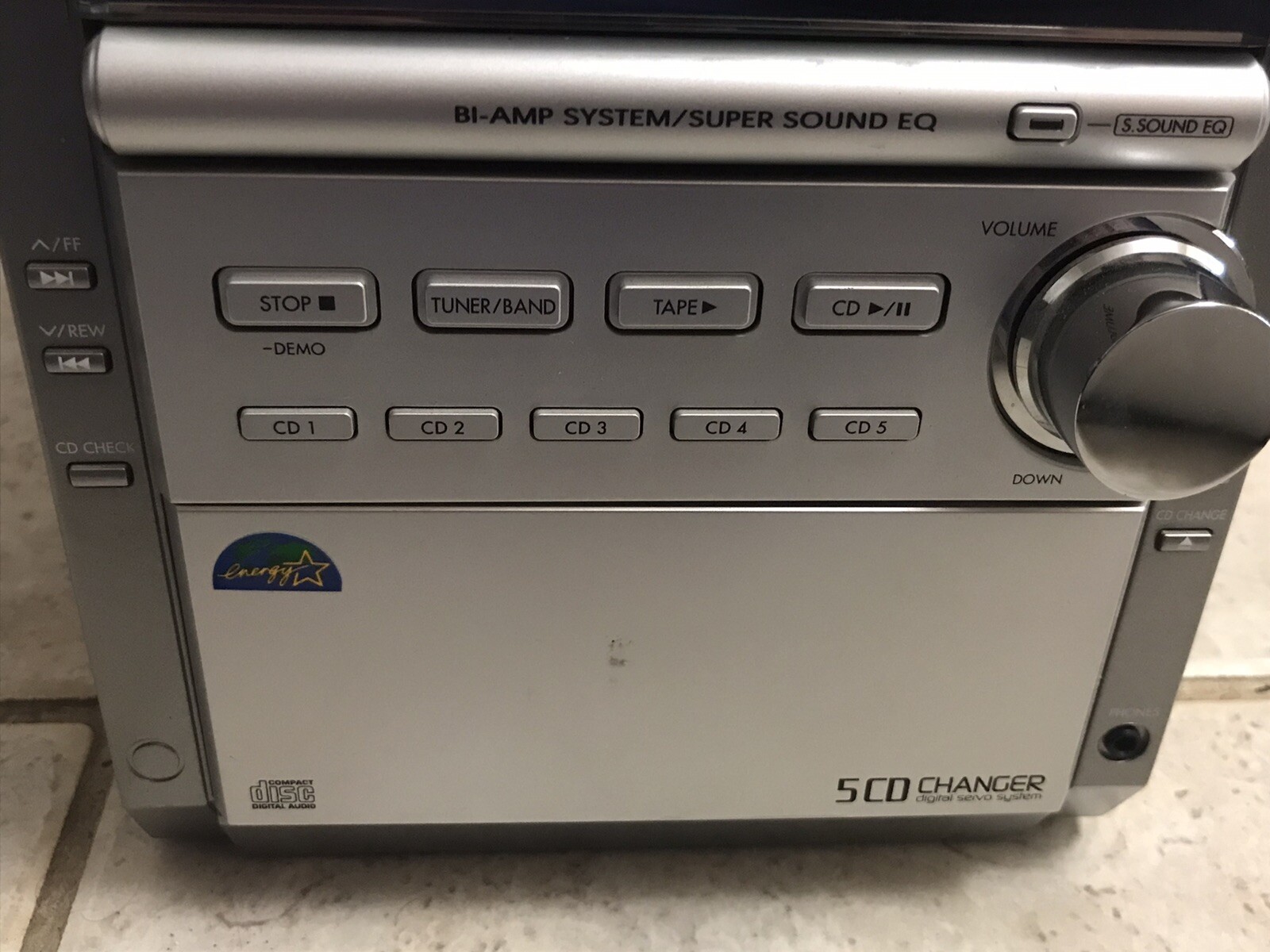 Panasonic SA-PM18 5-Disc CD w/ Remote System Stereo Tape AM/FM Radio ...