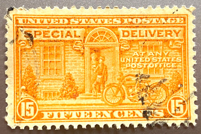U.S. Stamp Scott #E16 15c Special Delivery, Orange. Canceled US Stamp ...