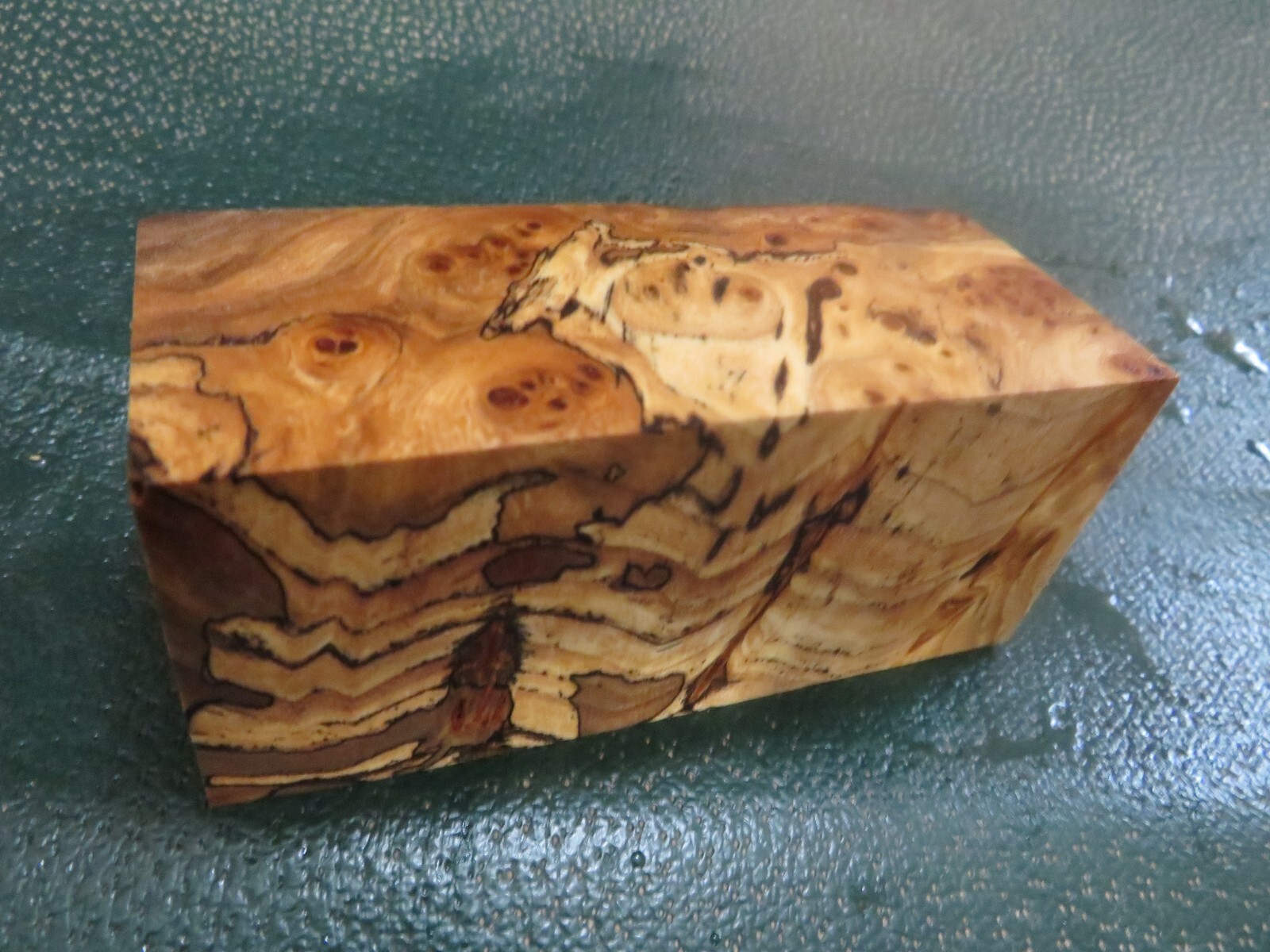 EB-SPALTED ELM BURL DELUXE KNIFE BLOCK/SCALES/ CALLS/ PEN BLANKS--E--1 ...