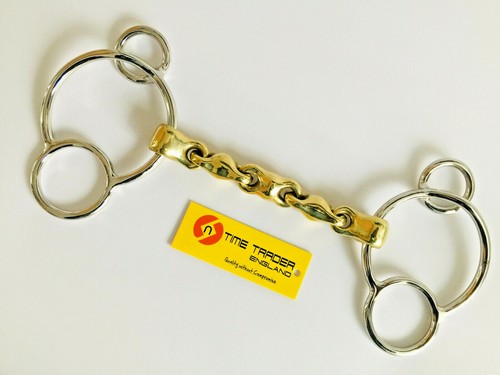 WATERFORD UNIVERSAL BIT GERMAN SILVER MOUTHPIECE 3 RING 2 GAG JUMPING ...