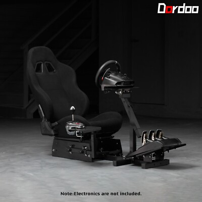Dardoo G29 Racing Simulator Cockpit with Black Seat Fit Logitech G920 ...