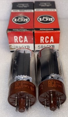 Pair RCA 5R4GYB Brown Base Rectifier Tubes New In Box 9 Available | eBay