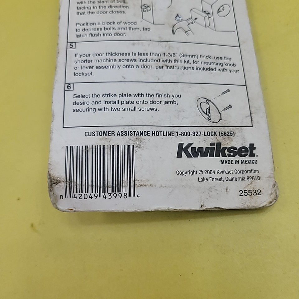 Kwikset 22827 CP DL 2WAL DI 3/26 CNV KIT Mobile Home Exterior Entry ...