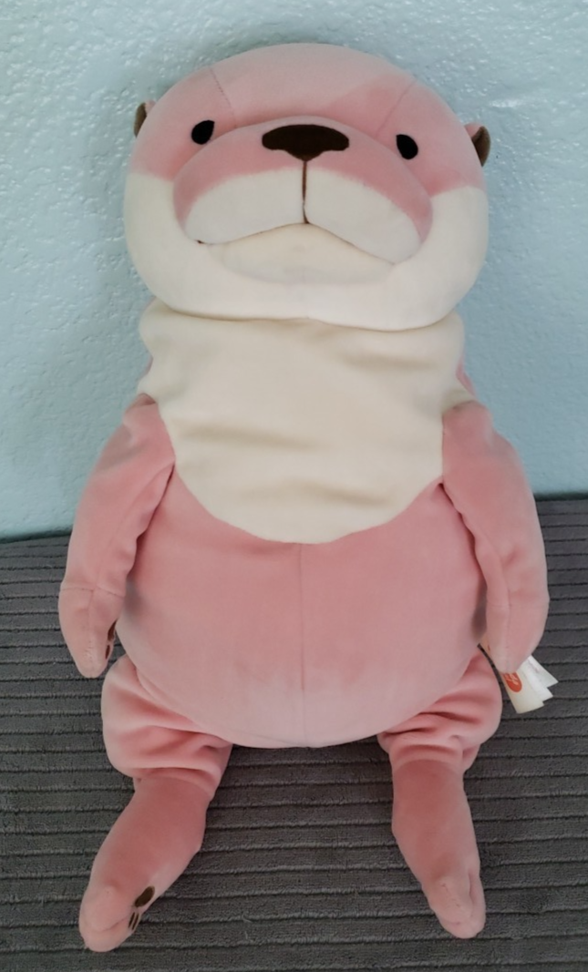 Shinada Global Aunt Otter Plush Doll Pink Mochi Kawauso Stuffed Animal ...