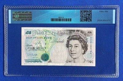 British Banknote £5 Queen Elizabeth II Portrait UNC(1990)*AUTHENTIC*# ...