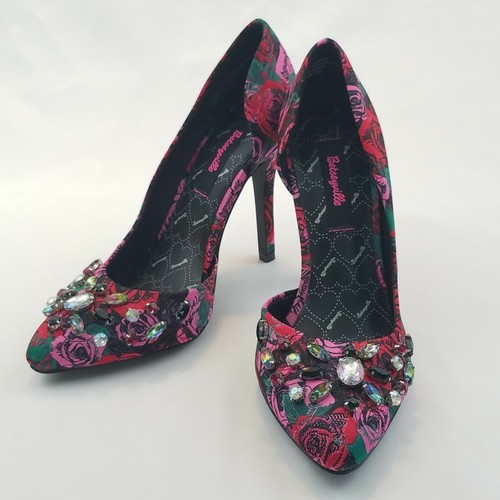 Betsey Johnson Betseyville Tahini Rose Floral High Heel Pumps ...