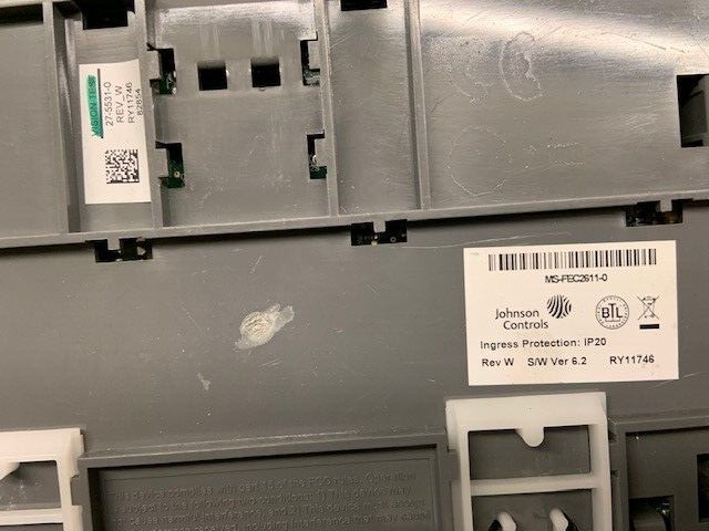 JOHNSON CONTROLS MS-FEC2611-0 FIELD EQUIPMENT CONTROLLER - REV N - VER ...