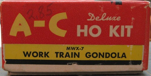 A-C Models #MWX-7 Work Train Gondola HO Kit | eBay