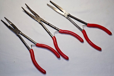 Mac Tools Plier Lot 3 Needle Nose Pliers Spring Loaded Nice P301731 33 ...