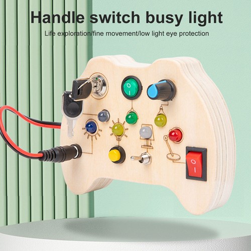 Montessori Busy Board LED Light Switch Busy Board Sensory Toys w/LED ...