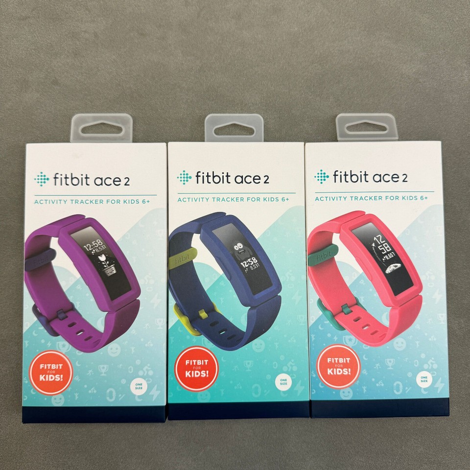 NEW Fitbit Ace 2 Activity Tracker for Kids Grape/Blue & Watermelon/Teal ...